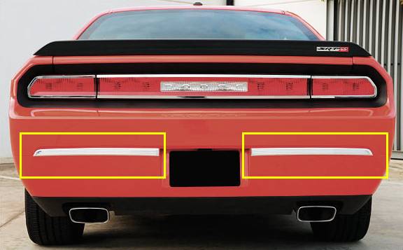 2009-2014 Challenger T1 Exterior Trim, Polished, 2 Pc, Tape - Part # 12418