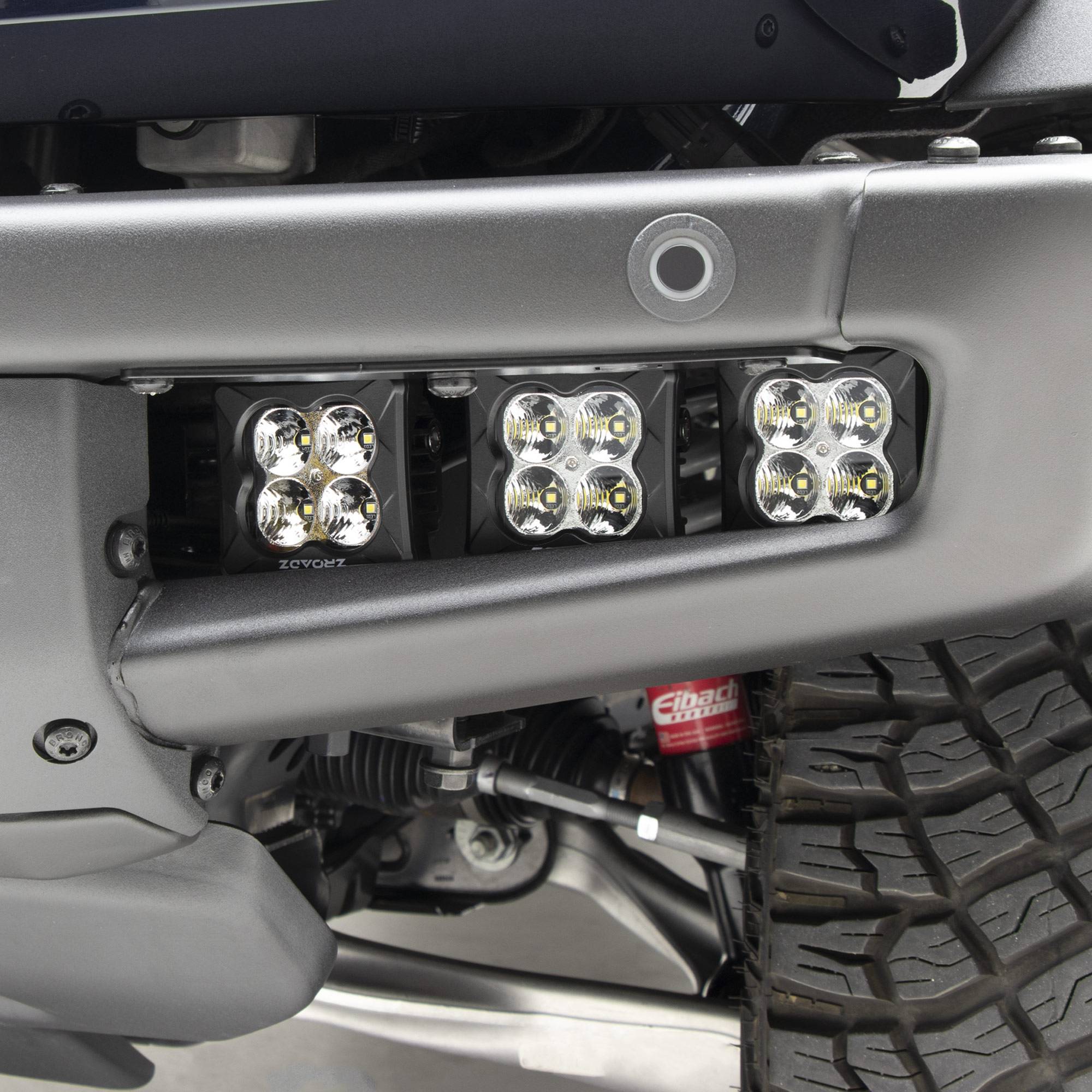 Rigid Led Bumper Light Mount Rigid SR Q PRO Black Flush Mount LED
