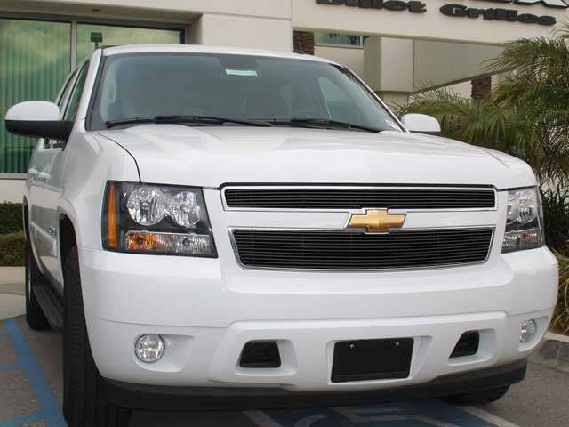 2007-2014 Avalanche/Sub/Tahoe LTZ Billet Grille, ALL BLACK finish, 2 Pc ...