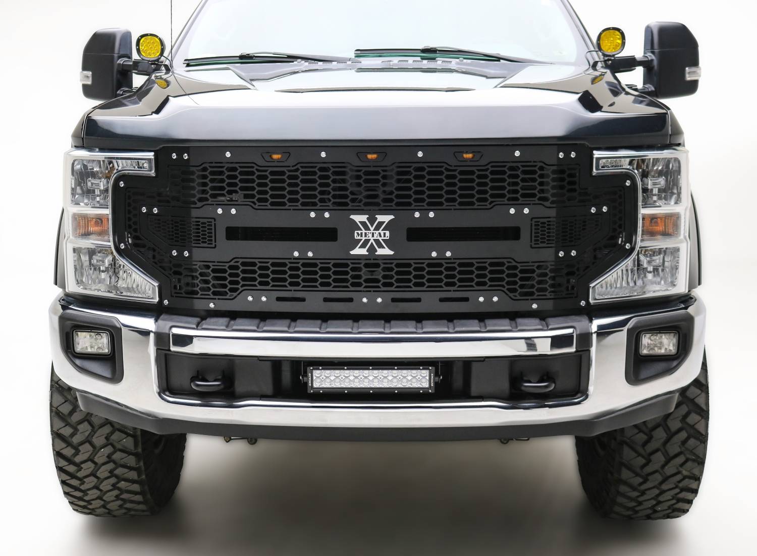 2020-2022 Super Duty Laser X Grille, With Front View Camera, Black, 1 ...
